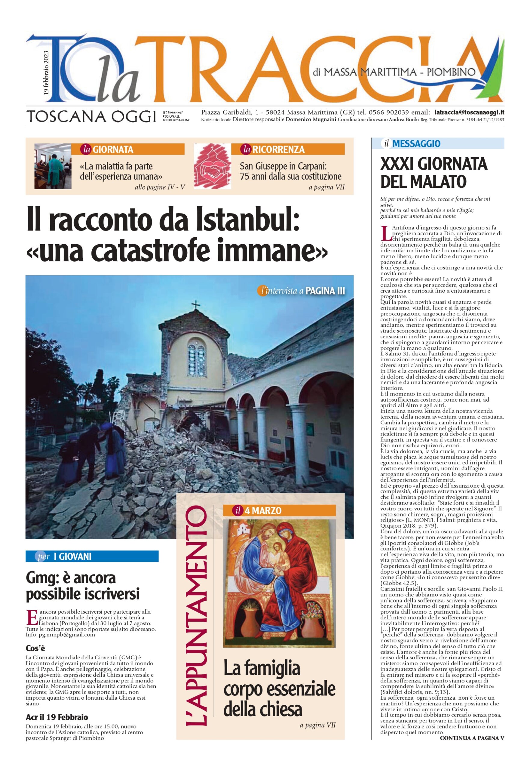 La Traccia n. 07/2023 – Diocesi di Massa Marittima Piombino