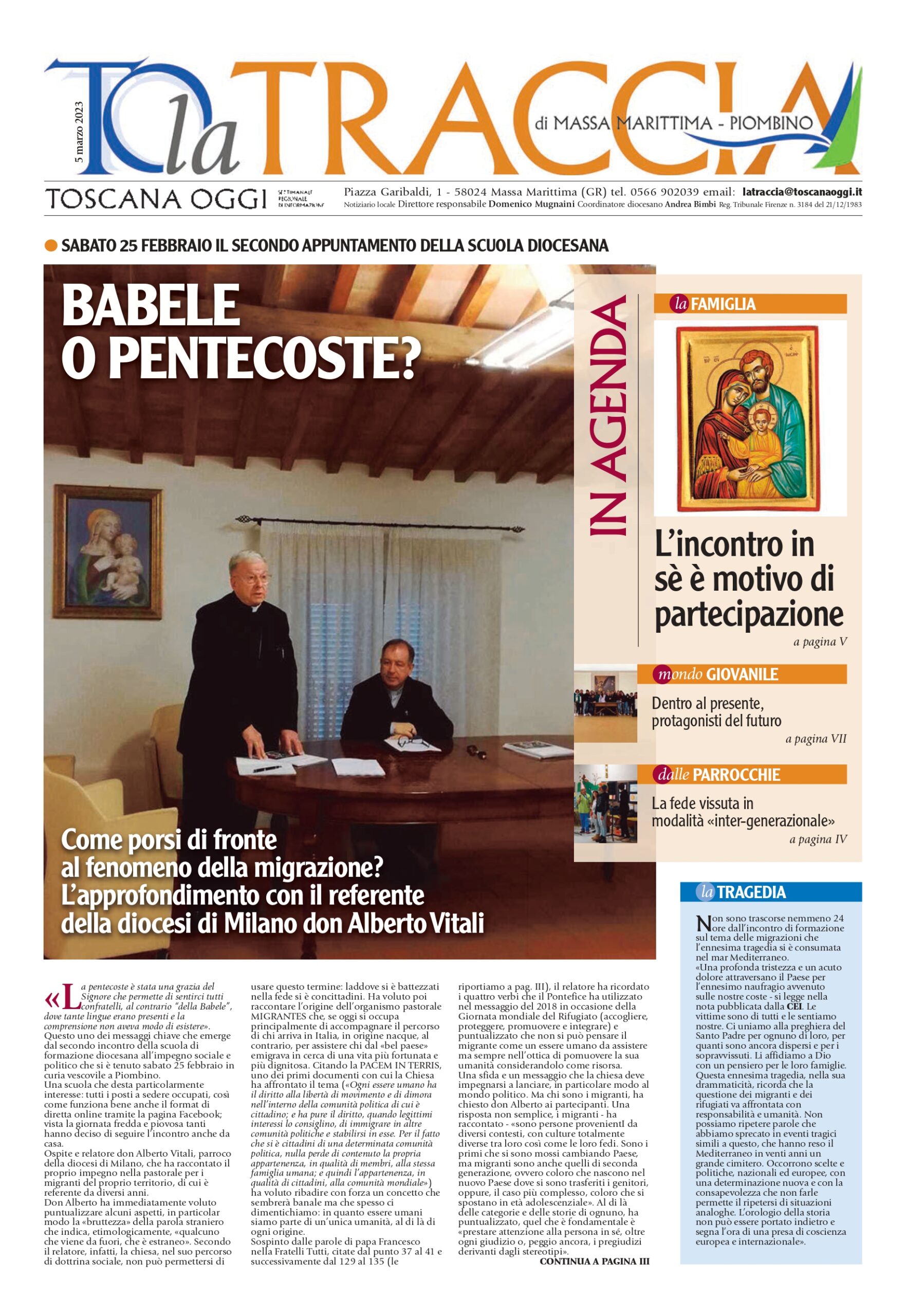 La Traccia n. 09/2023 – Diocesi di Massa Marittima Piombino
