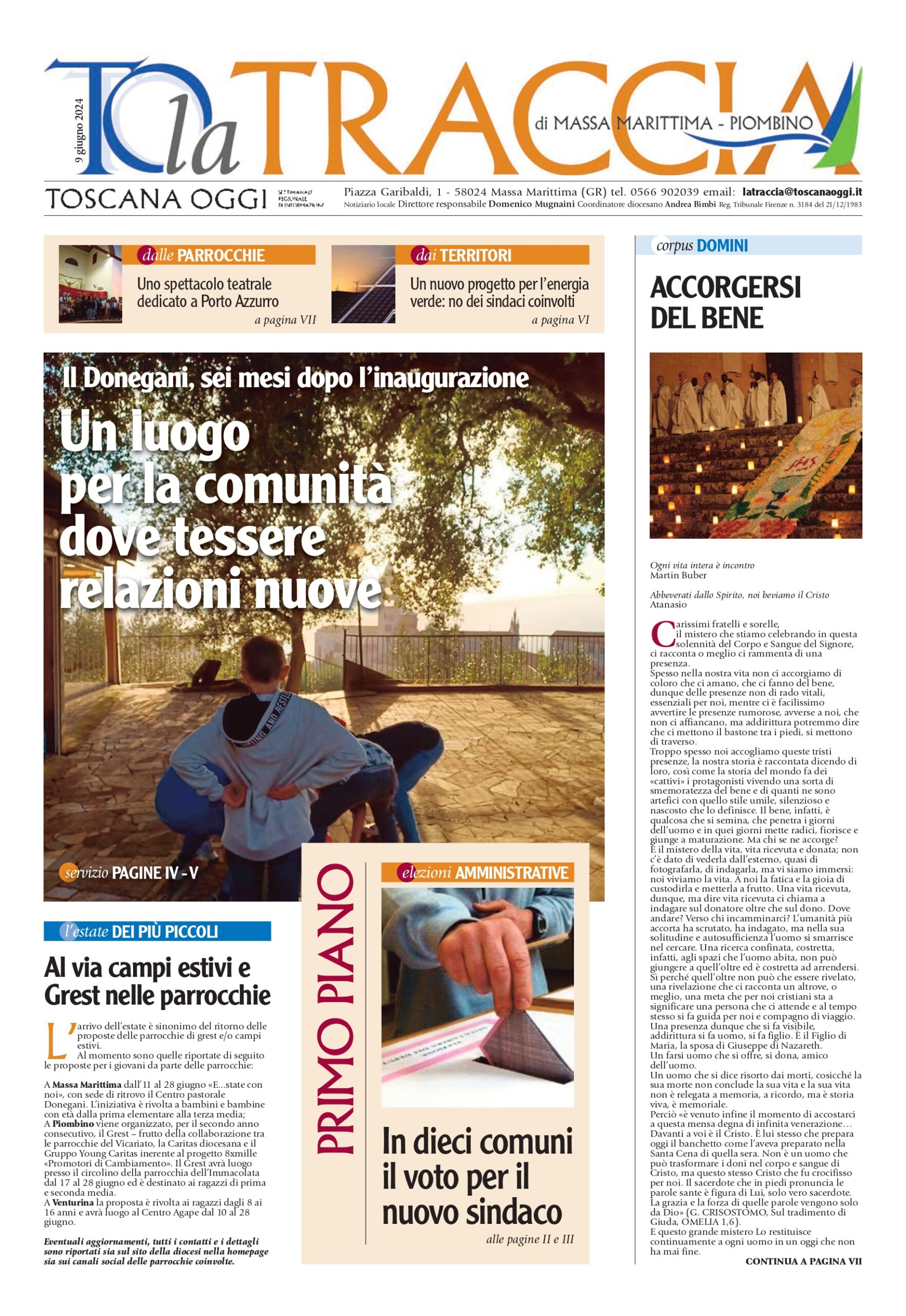 La Traccia n. 22/2024 – Diocesi di Massa Marittima Piombino